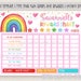 Reward Chart, Editable Rainbow Reward Chart, Rainbow Behavior Chart ...