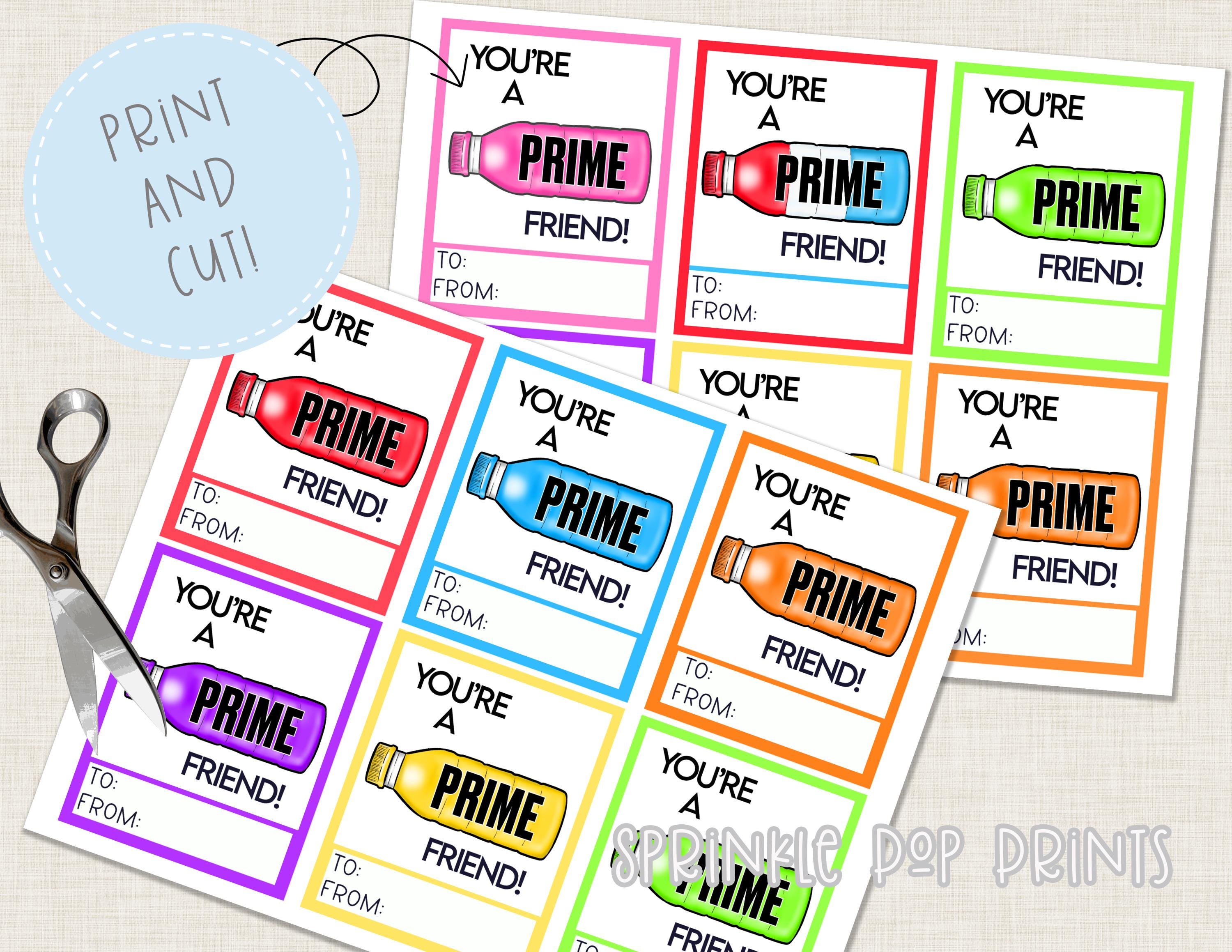 Printable Prime Valentines Day Cards for School | 12 Designs | Instant ...