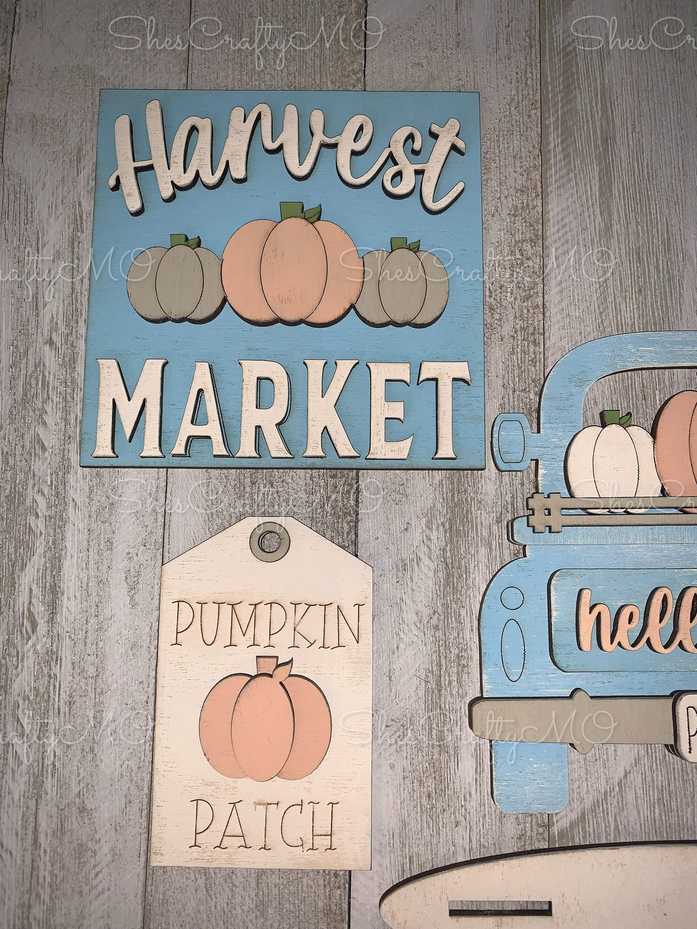 Fall Harvest Market Pumpkin Tiered Tray Kit - DIY - Etsy