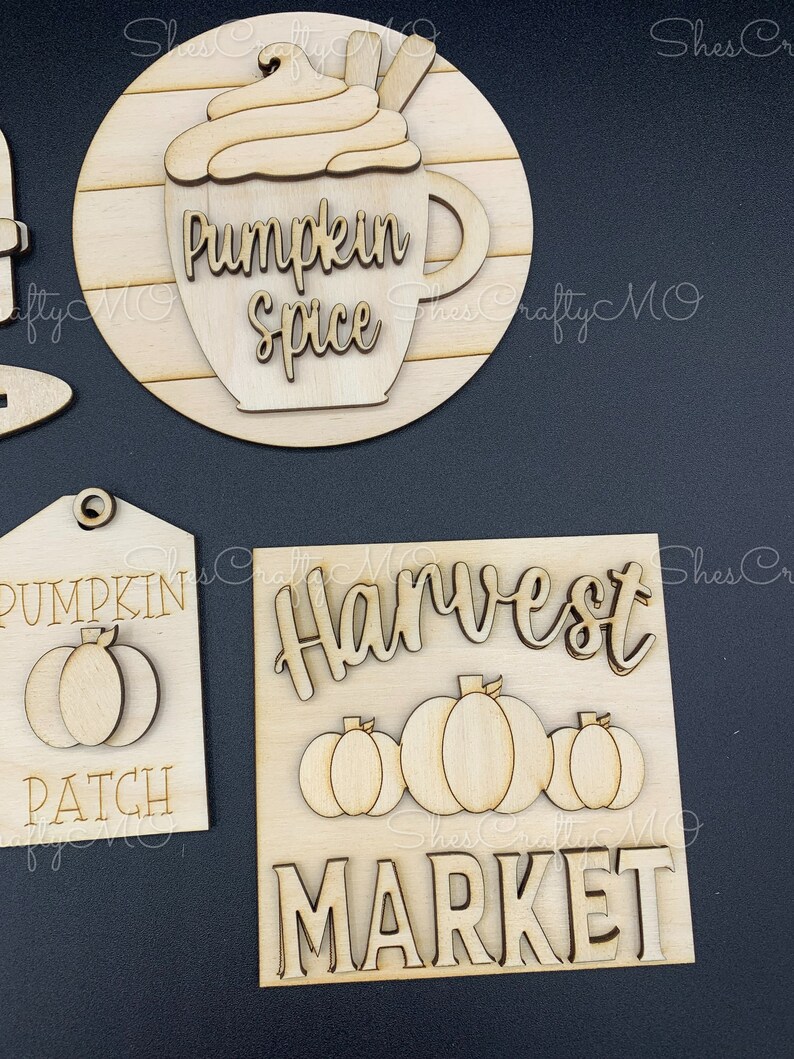 Fall Harvest Market Pumpkin Tiered Tray Kit - DIY - Etsy