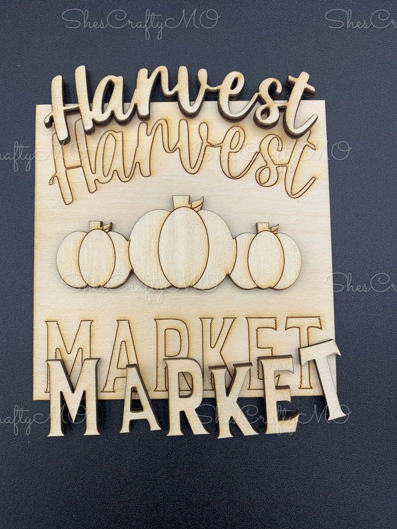 Fall Harvest Market Pumpkin Tiered Tray Kit - DIY - Etsy