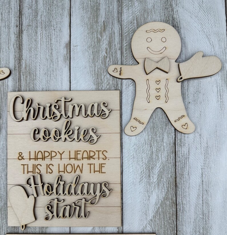 Baking Christmas Cookie Tiered Tray Kit - DIY - Etsy