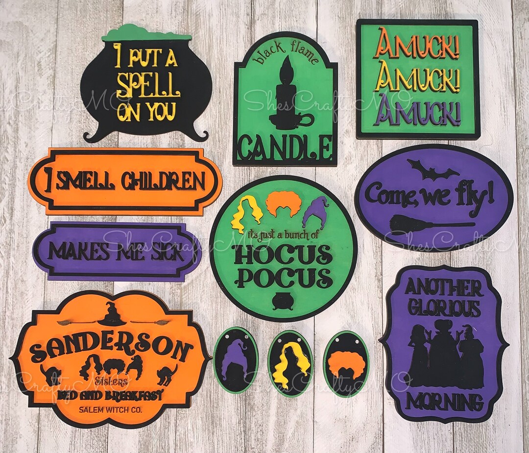 Hocus Pocus Theme Tiered Tray Kit - DIY - Etsy