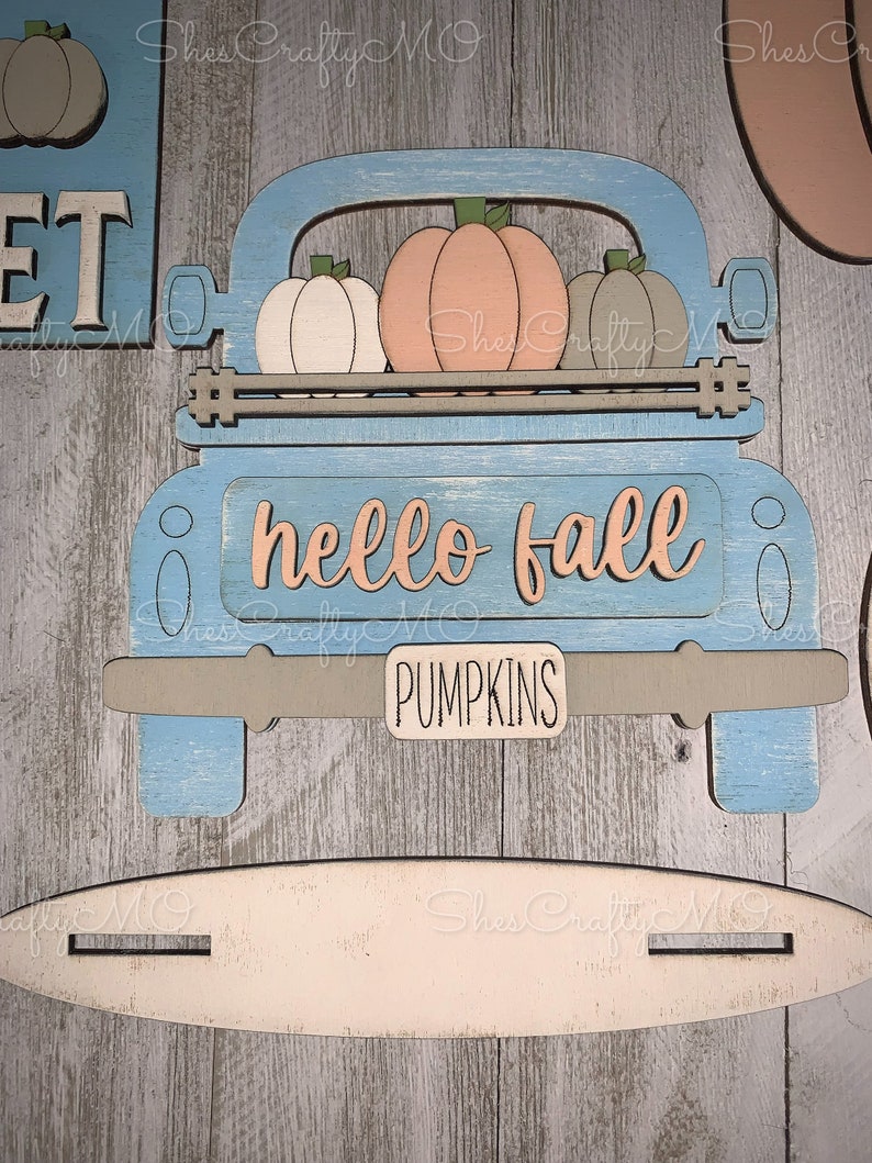 Fall Harvest Market Pumpkin Tiered Tray Kit - DIY - Etsy