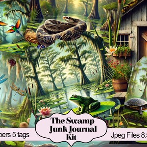 Swamp Junk Journal Pages Swamp Ephemera Tags Swamp Animals Bayou ...