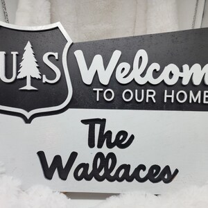 Painted National Park Service Welcome Sign - NPS Inspired Family Name ...