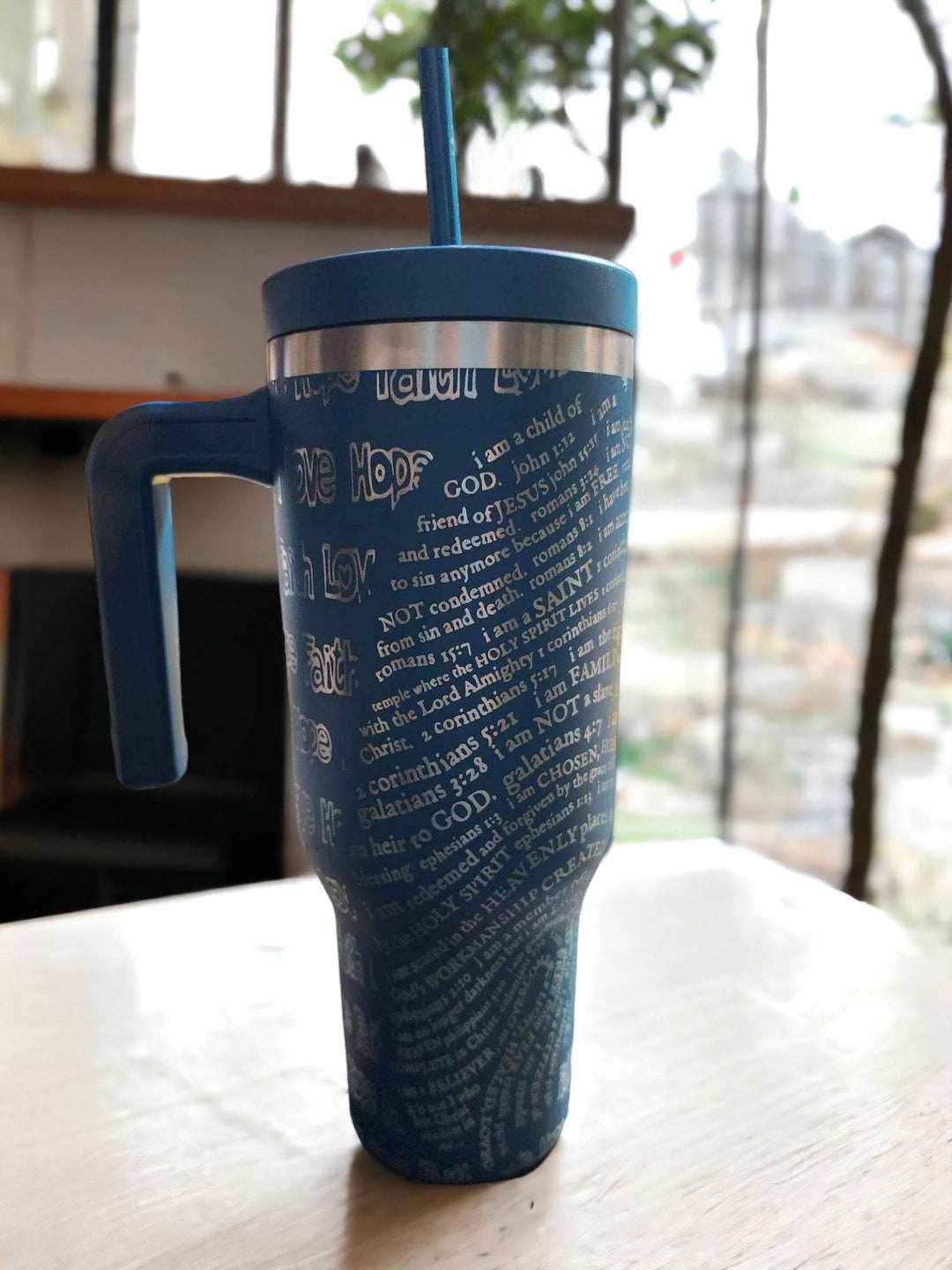 Jesus Thumbprint 40oz Travel Mug, Custom Engraved - Etsy