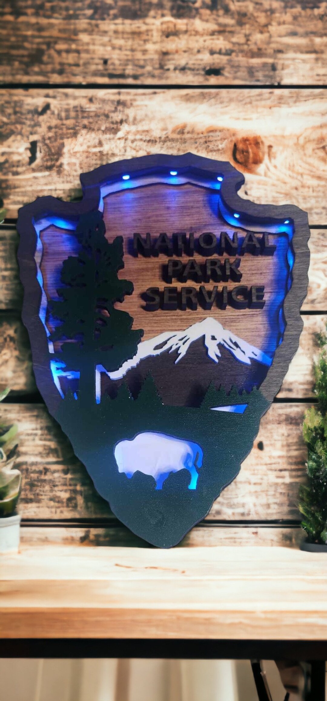 Lighted*** National Park Service Arrowhead - NPS Inspired Sign, Custom ...