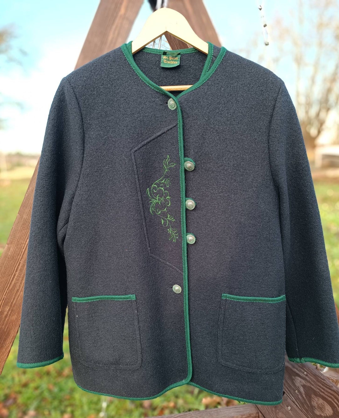 Vintage St.peter Trachten Jacket and Wool Vest Waistcoat Gilet Sweater ...