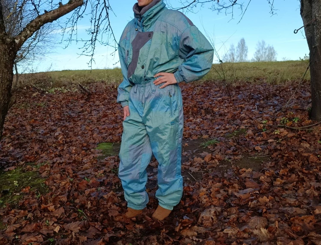 Vintage Women's Ski Suit, Retro Snowsuit, Hipster Winter Sport Wear ...