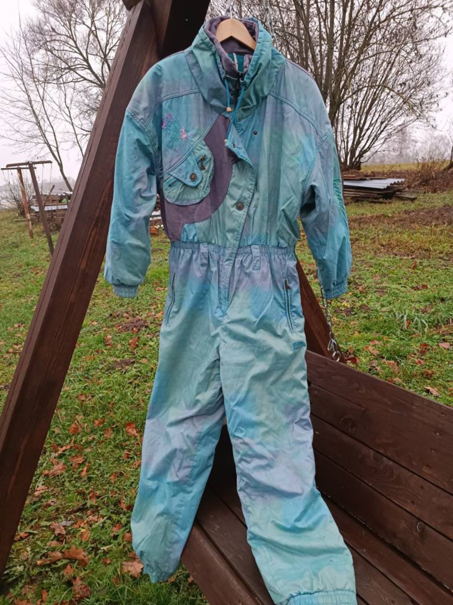 Vintage Women's Ski Suit, Retro Snowsuit, Hipster Winter Sport Wear ...