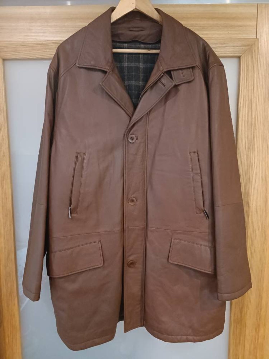 Vintage Men's Leather Jacket, Brown Leather Jacket,detlev Albers ...