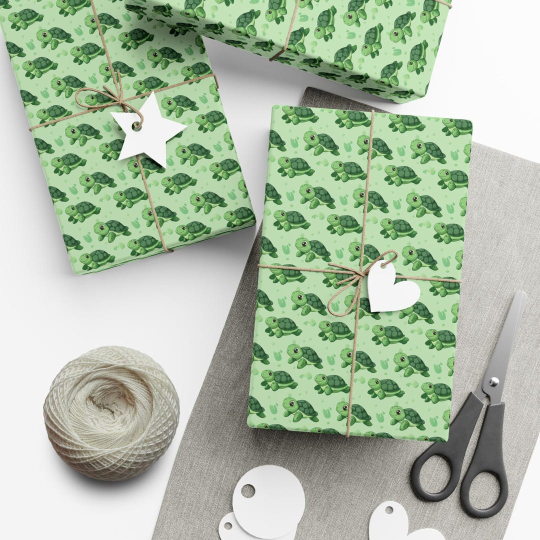 Sea Turtle Gift Wrap, Gift Wrapping Paper,custom Gift Wrap, Kids ...