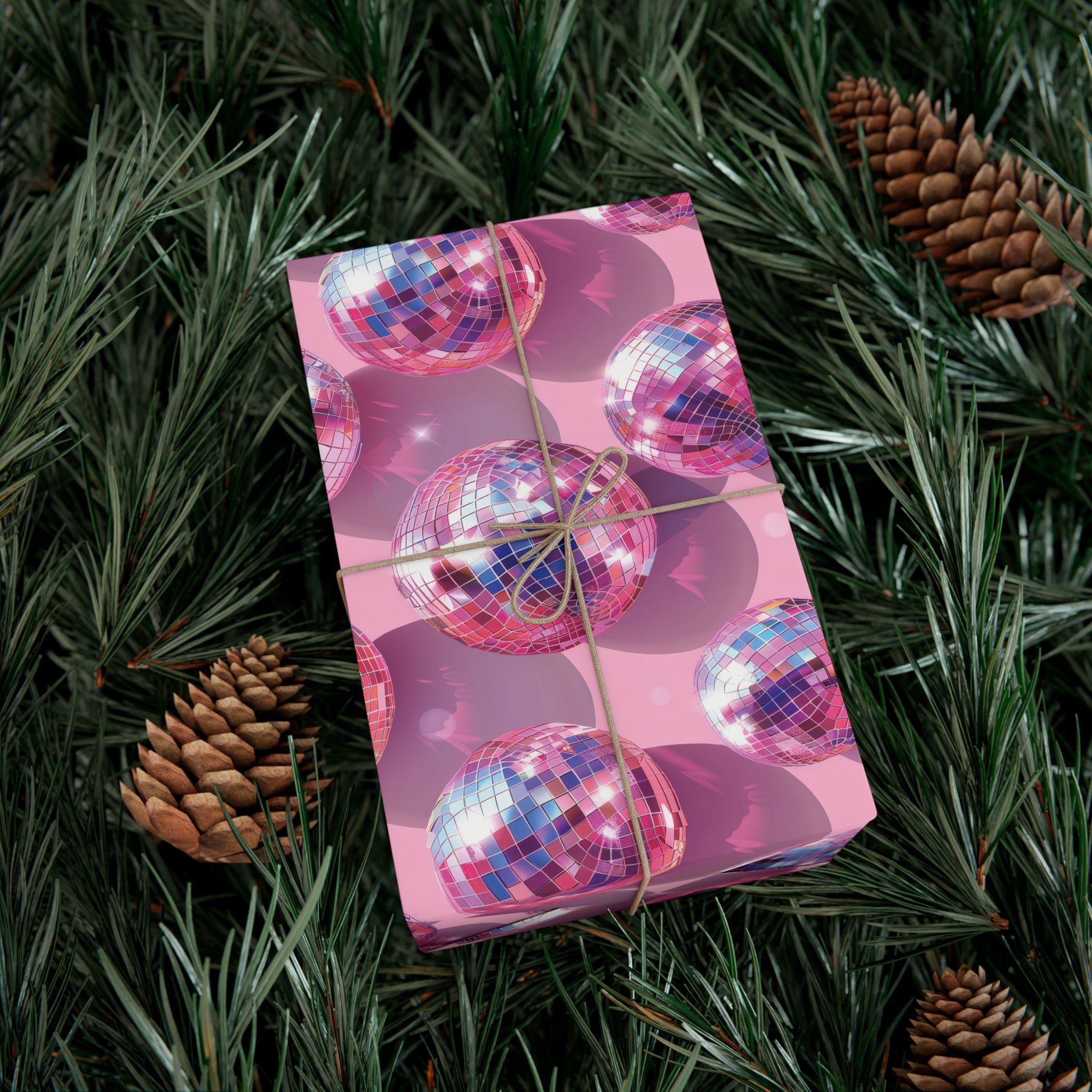Pink Disco Ball Wrapping Paper, Y2K Party Gift Wrap - Etsy