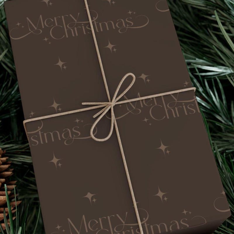 Brown Christmas Wrapping Paper - Etsy