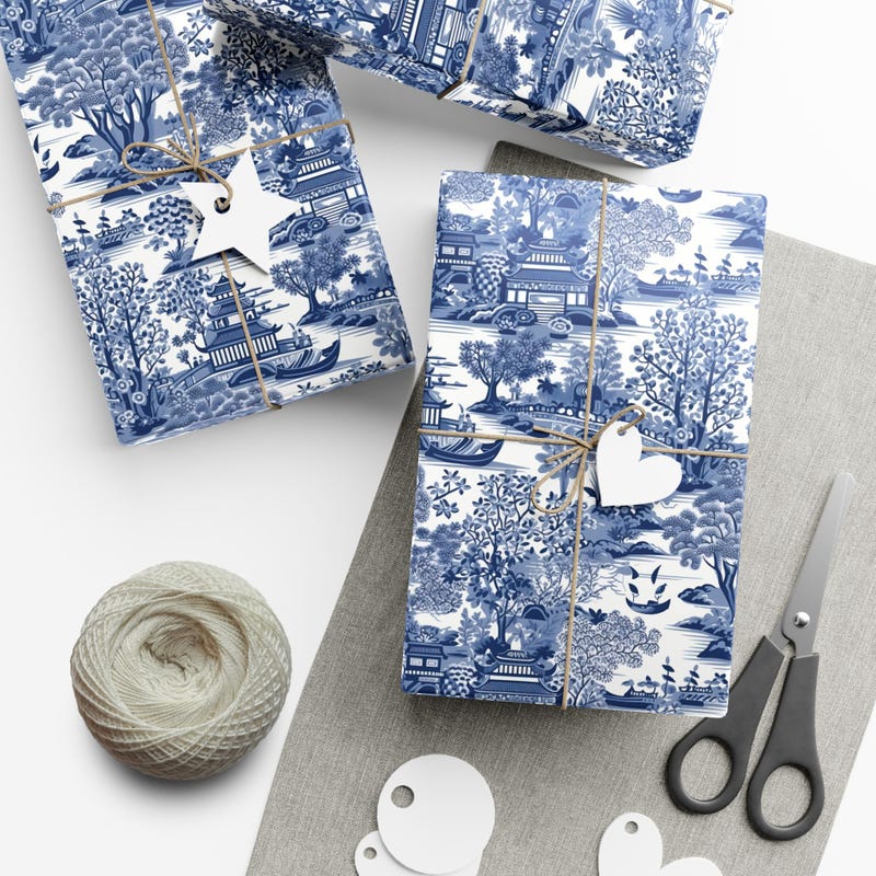 Blue Willow Paper - Etsy