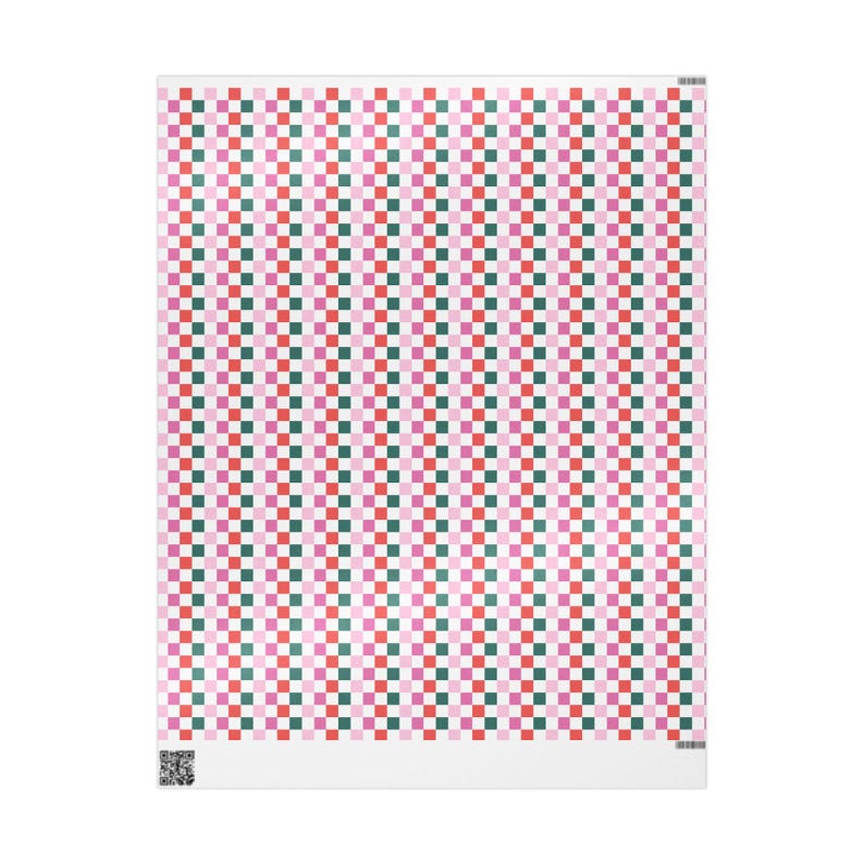 Festive Checkerboard Wrapping Paper,christmas Giftwrap,preppy Chic ...