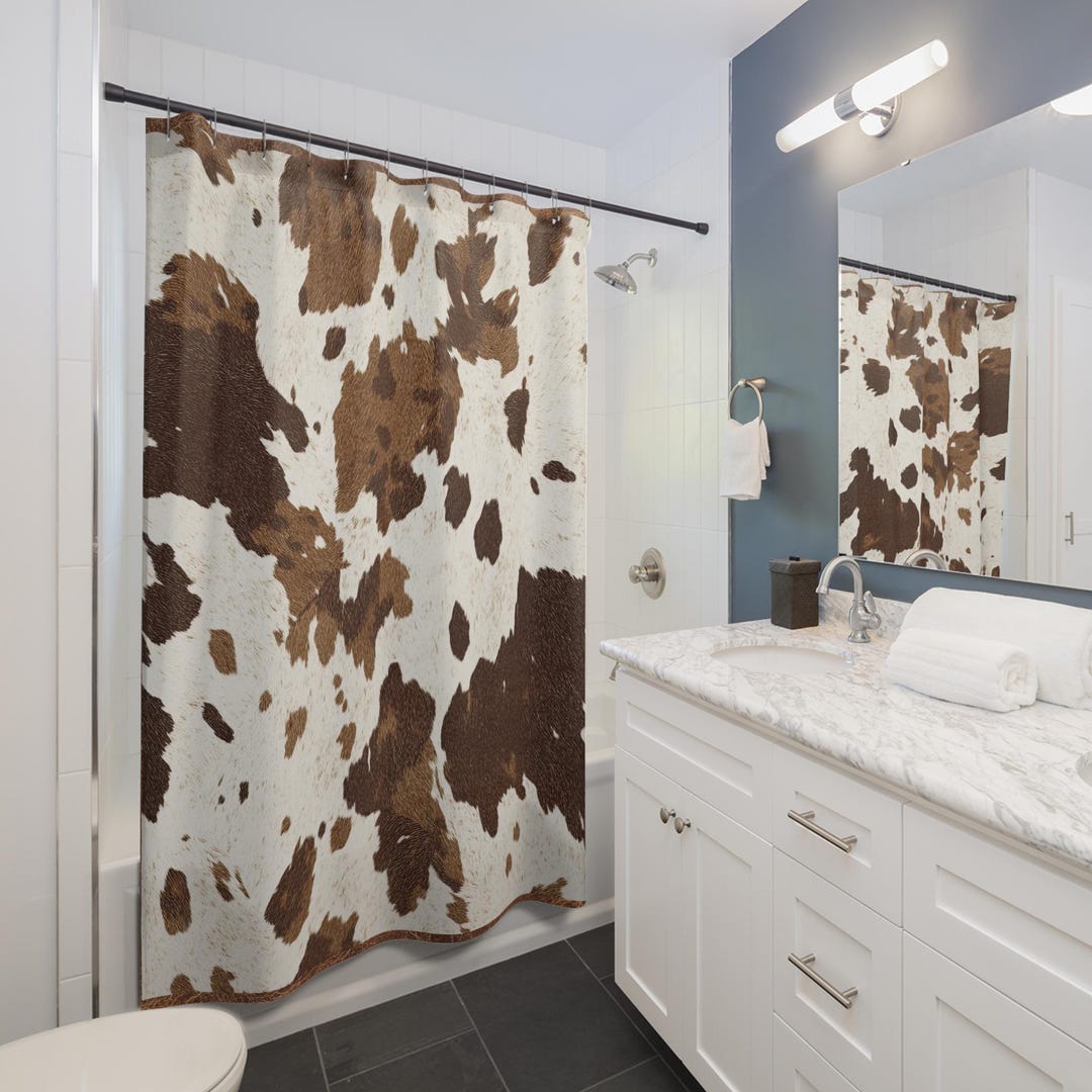 Highland Cow Shower Curtain,farmhouse Bathroom Decor,rustic Home ...