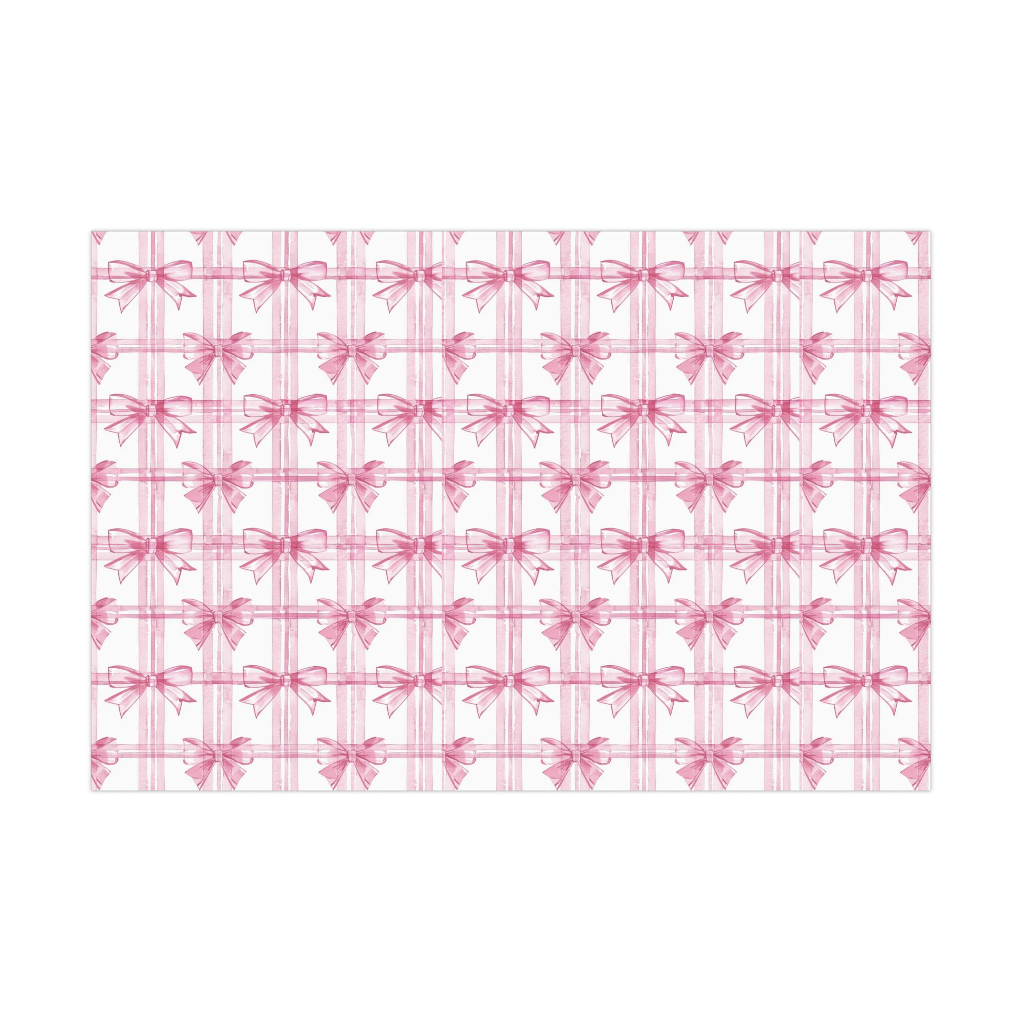 Pink Bow Wrapping Paper, Coquette Wrapping Paper, Coquette Bows Gift ...
