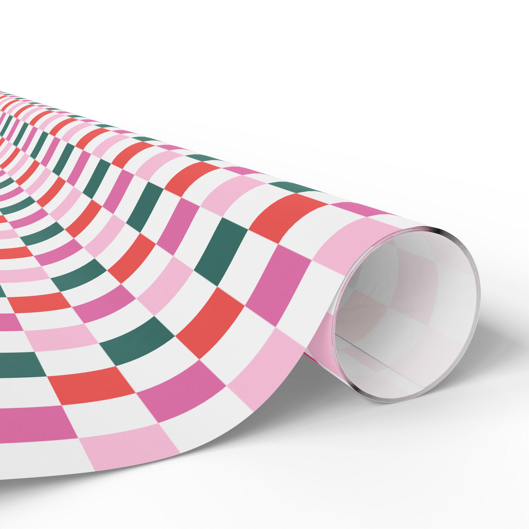 Festive Checkerboard Wrapping Paper,christmas Giftwrap,preppy Chic ...