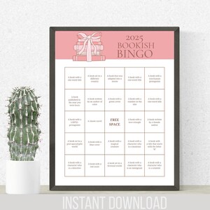2025 Bookish Bingo Printable: Reading Challenge for Book Lovers (PDF ...