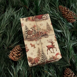 Christmas Wrapping Paper,vintage Wrapping Paper, Wrapping Paper ...