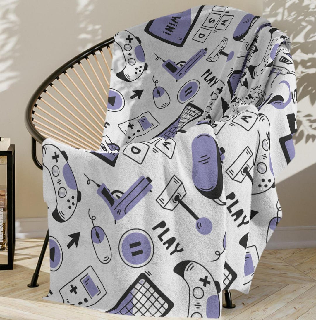 Gamer Blanket,gaming Blanket,fantasy Gamer Blanket,video Game Blanket ...
