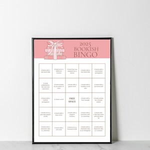 2025 Bookish Bingo Printable: Reading Challenge for Book Lovers (PDF ...