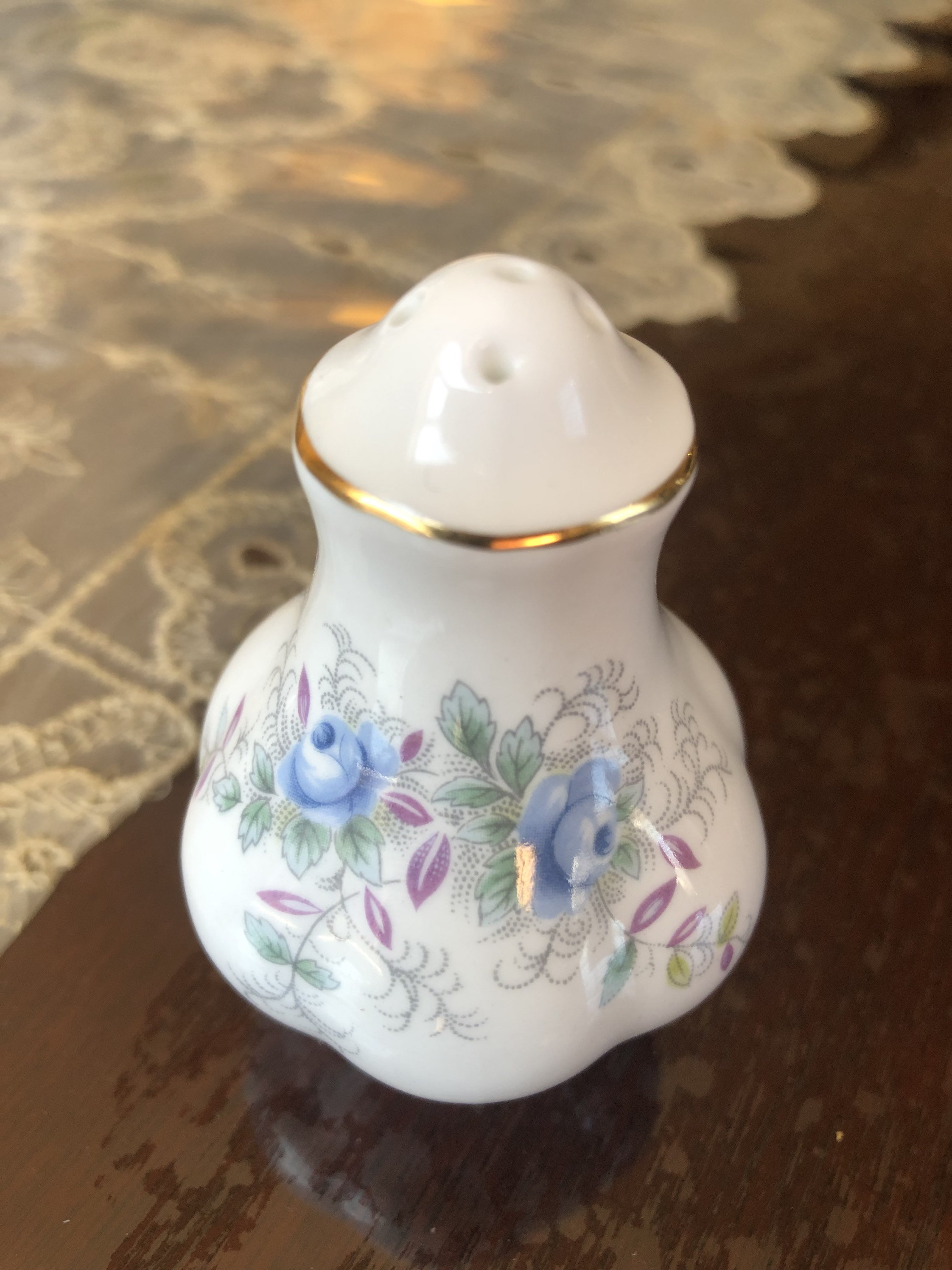 Rare Royal Albert Blue Blossom Fine Bone China Salt and Pepper - Etsy