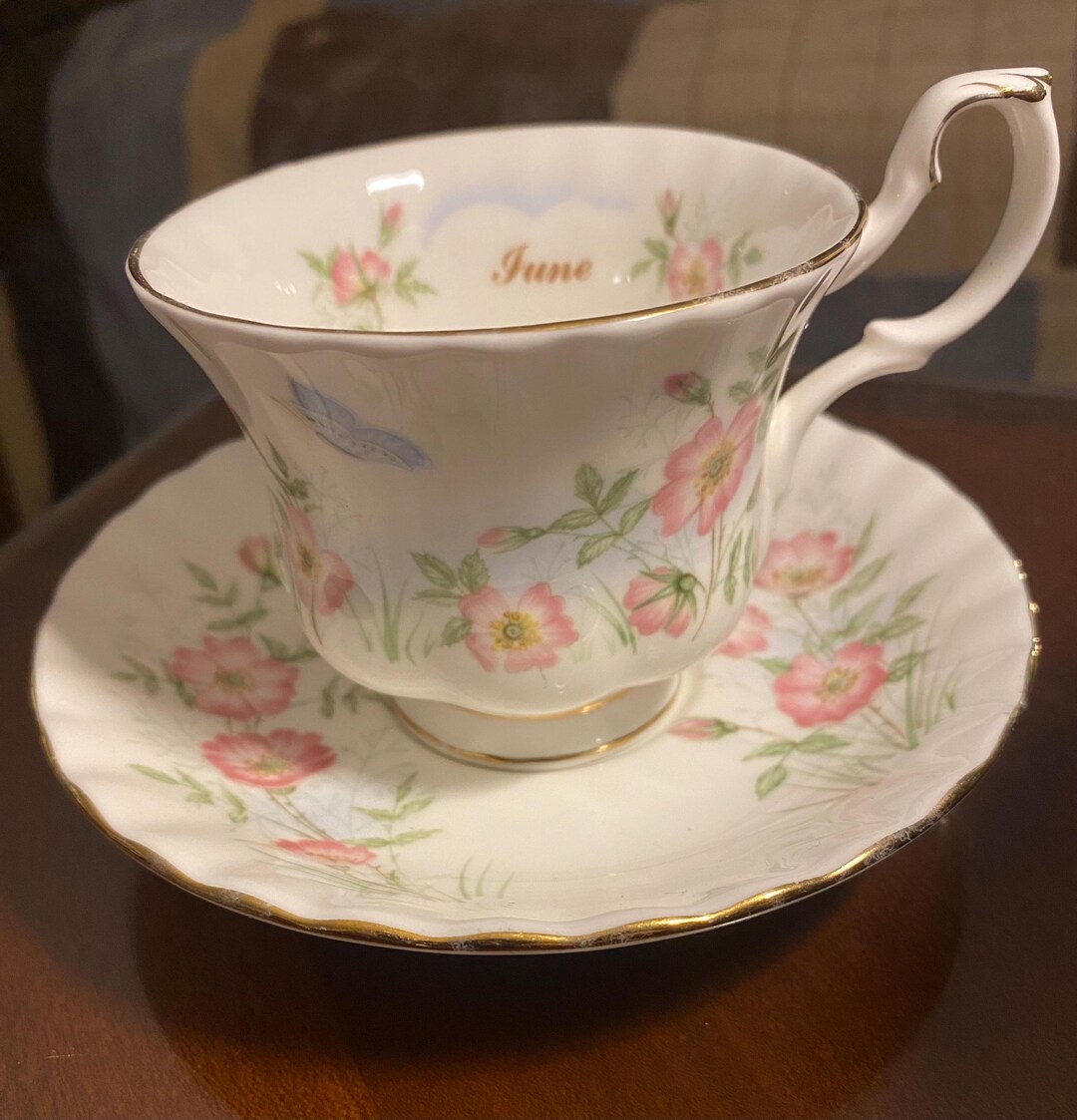 ROYAL ALBERT Wild Flower of the Month Series "june" Tea Cup and Saucer ...