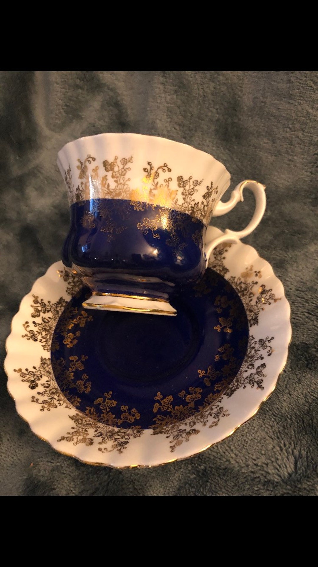 Gorgeous Vintage Royal Albert Blue Regal Series 4396 - Etsy