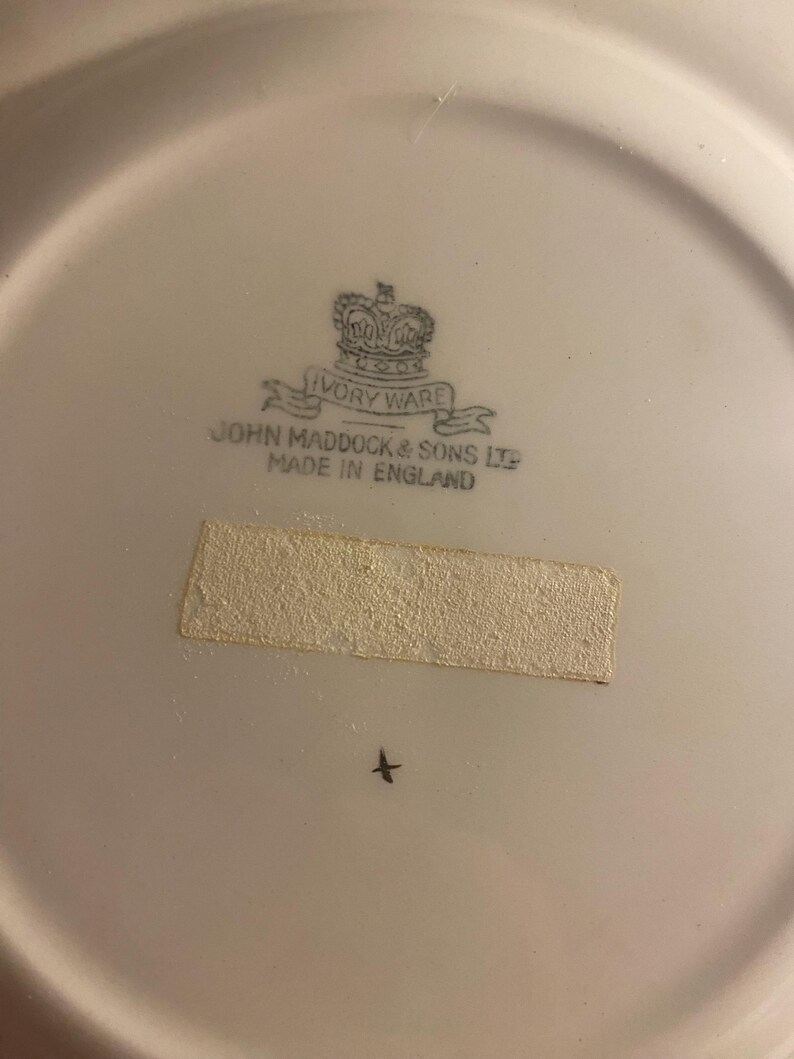 Decorative Plate by John Maddock and Sons From 1945 Just as the War ...