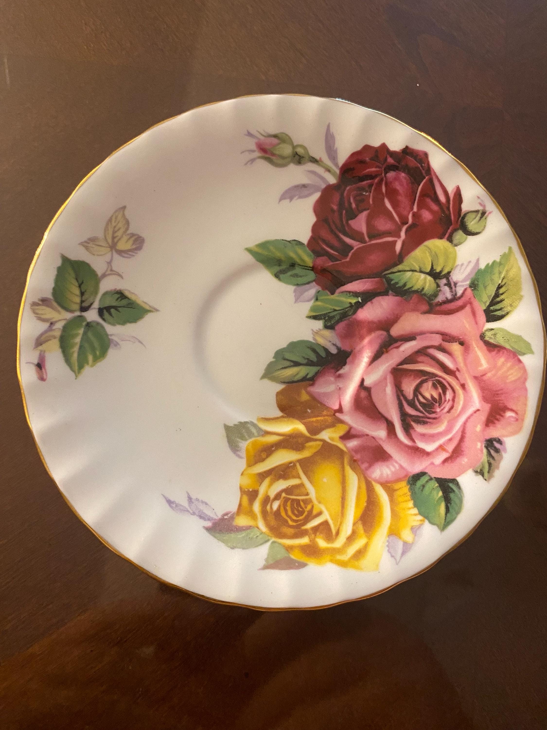 The RARE AYNSLEY 6 Cabbage Rose With Spectacular Artistry the Detail in ...