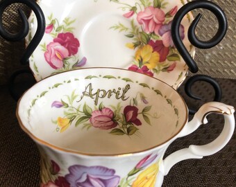 April Teacup | Etsy