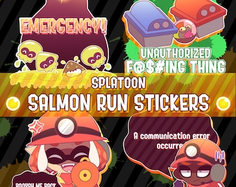 Splatoon Salmon Run Stickers - Etsy