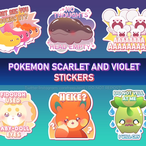 Scarlet and Violet Stickers - Etsy