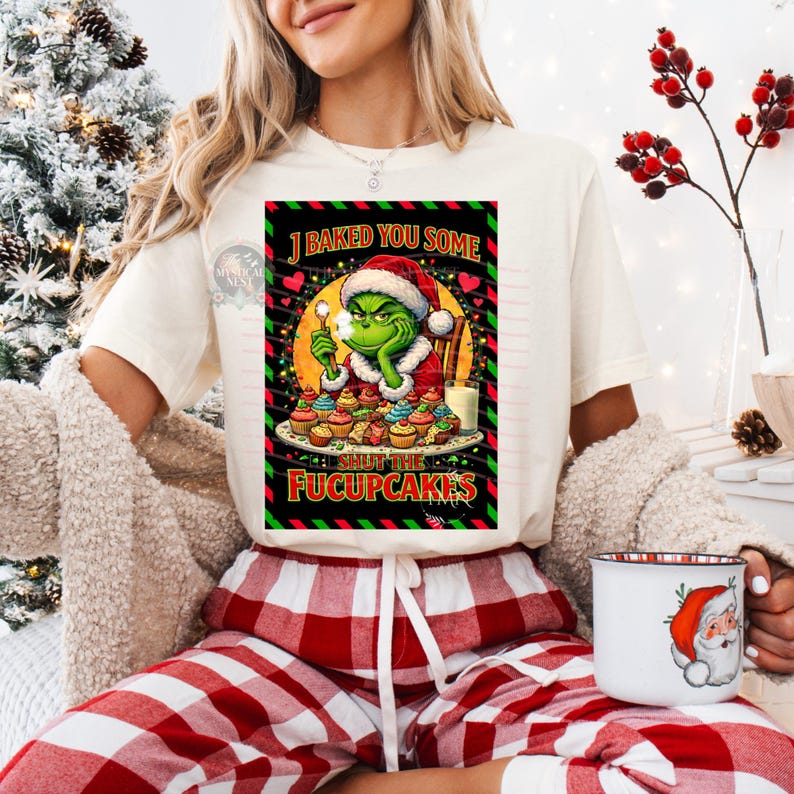 Shut the Fucupcakes PNG, Funny Christmas Cupcake PNG, Big Mean Guy ...