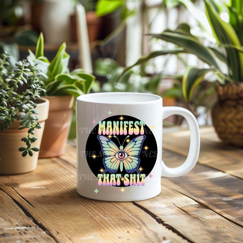 Manifest That Shit PNG, Butterfly Third Eye Clipart (digital Download ...