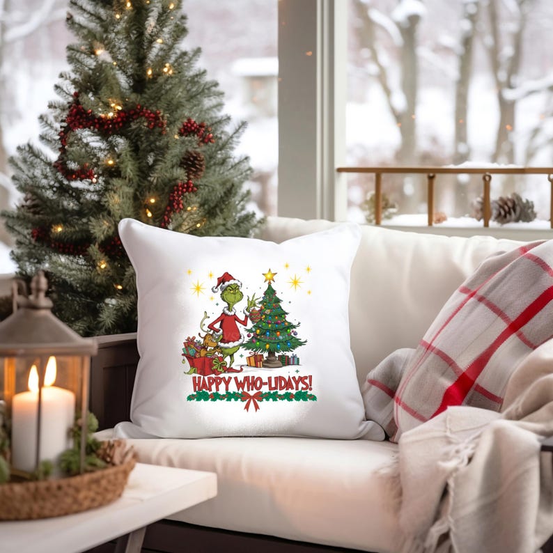 Grinch Happy Who-lidays PNG, Christmas Sublimation Design (digital ...