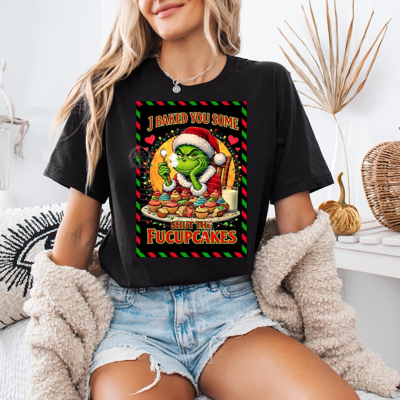 Shut the Fucupcakes PNG, Funny Christmas Cupcake PNG, Big Mean Guy ...