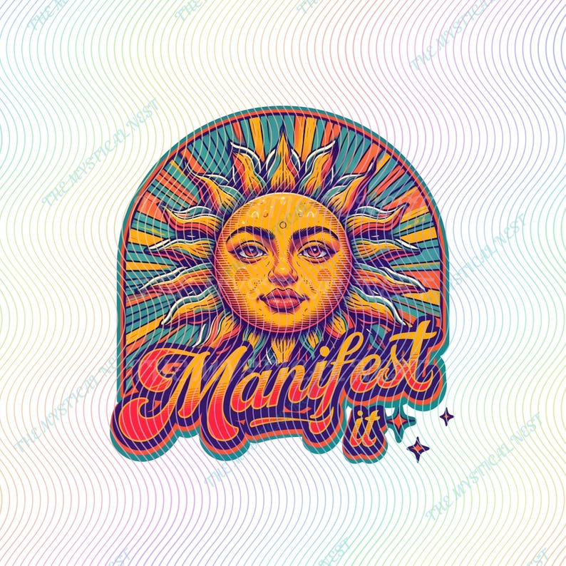 Manifest Sun PNG: Positive Affirmation Graphic (digital Download) - Etsy