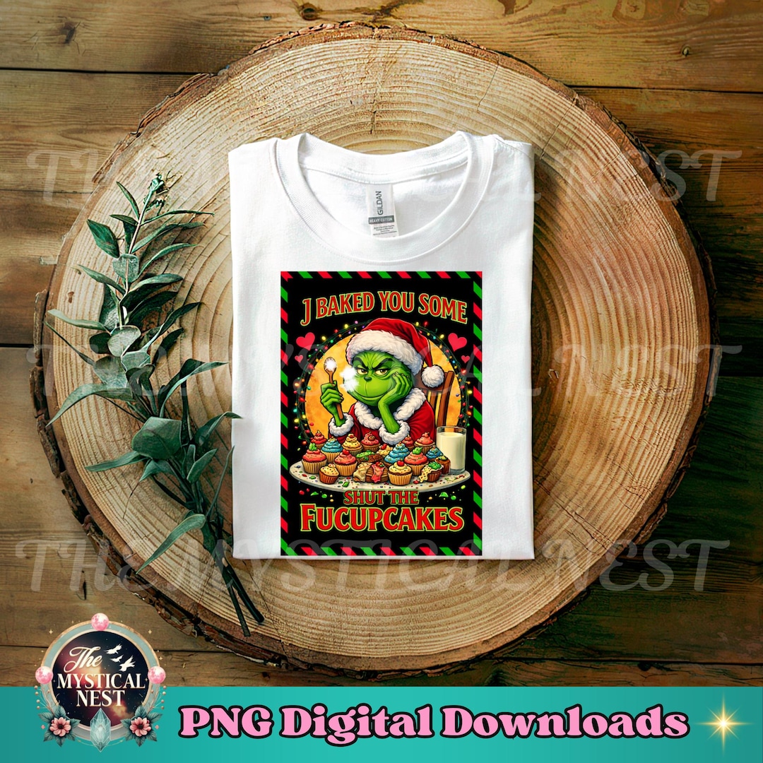 Shut the Fucupcakes PNG, Funny Christmas Cupcake PNG, Big Mean Guy ...