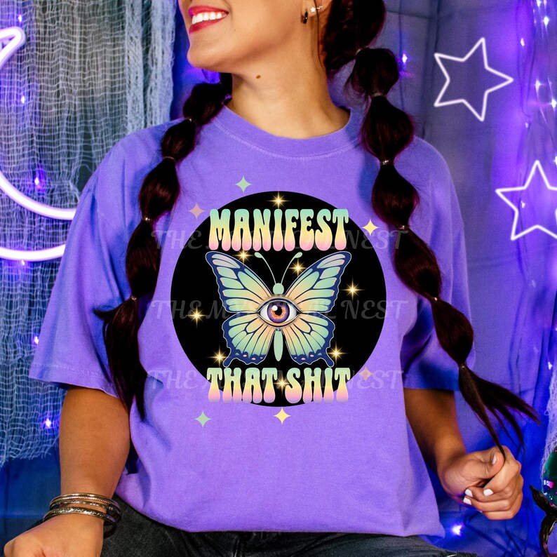 Manifest That Shit PNG, Butterfly Third Eye Clipart (digital Download ...