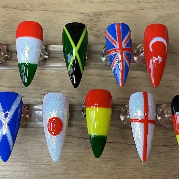 Flag Nails - Etsy