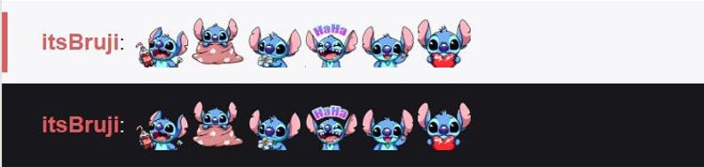 6x Stitch Emote | Cute Stitch Emotes | Stitch Emotes for Twitch ...
