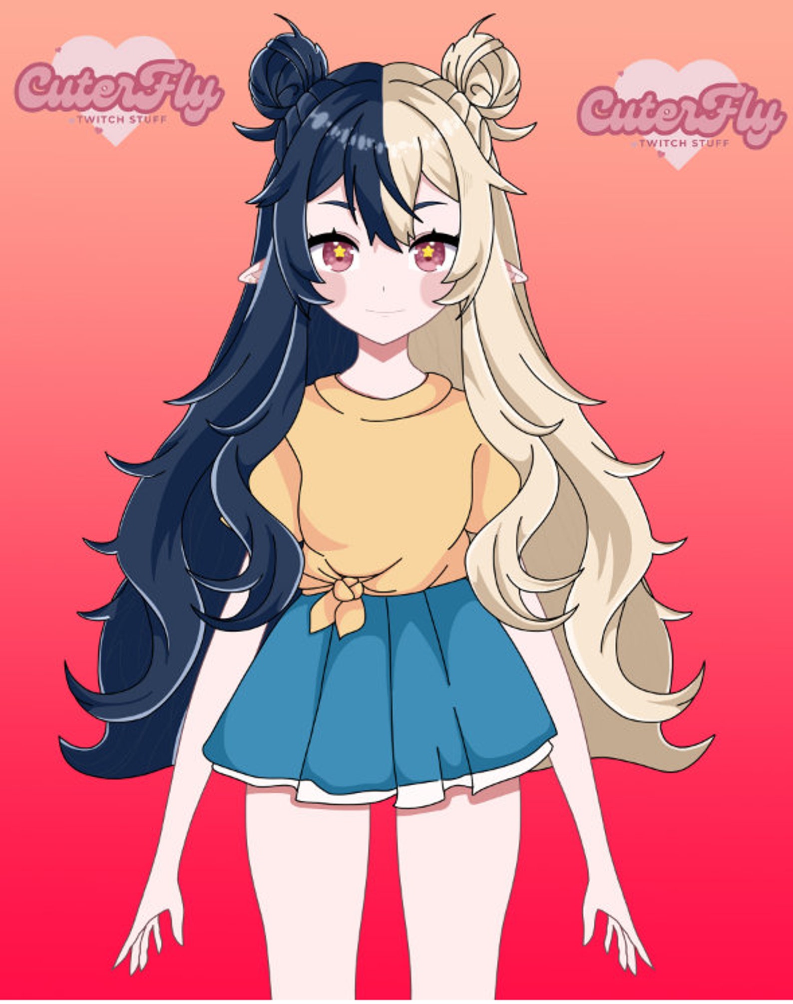 Vtuber Model PSD File NOT RIGGED Model Half Body Vtuber Model Psd File ...