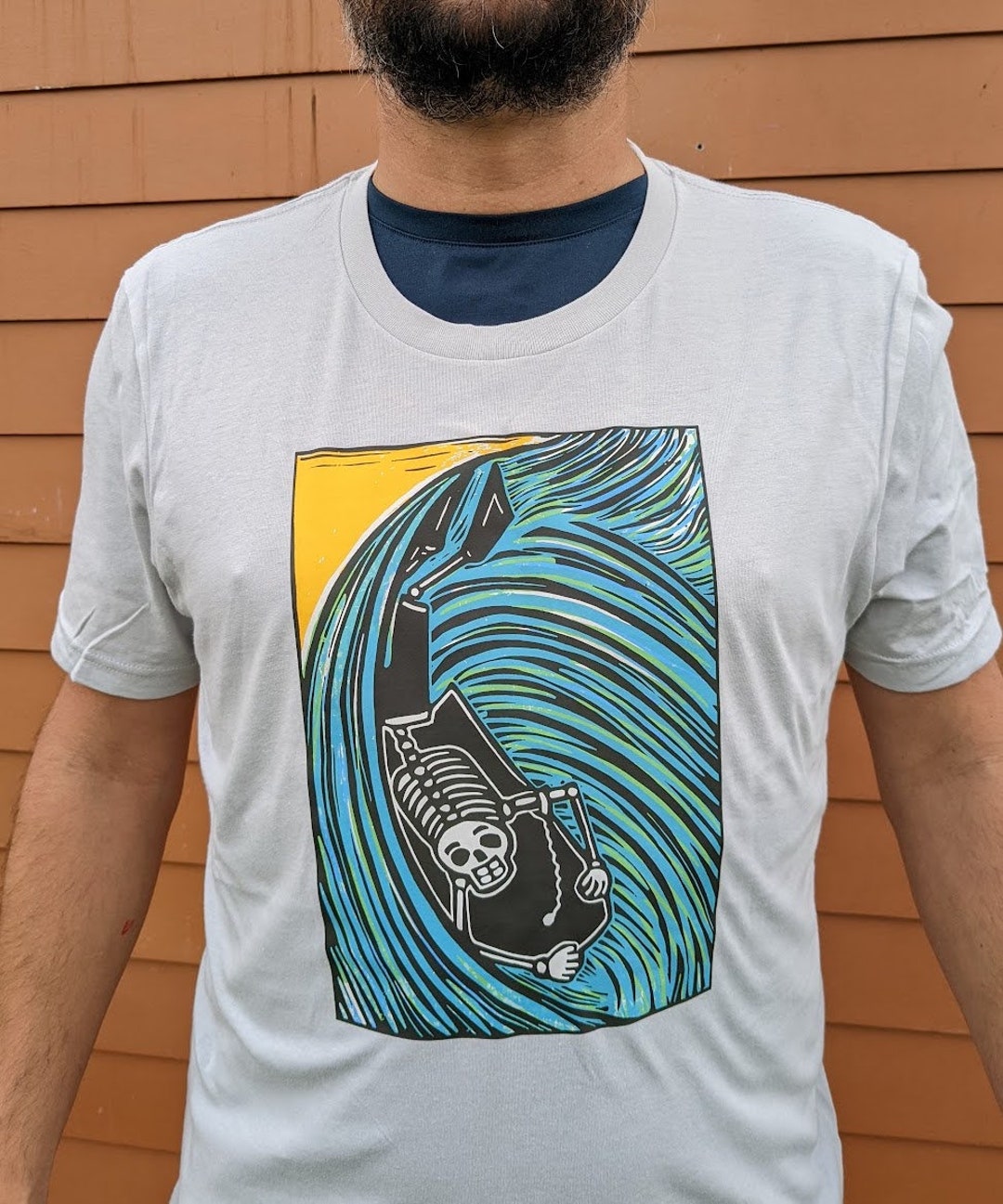 Day of the Dead Baja Sponger T-shirt Day of the Dead FREE SHIPPING - Etsy