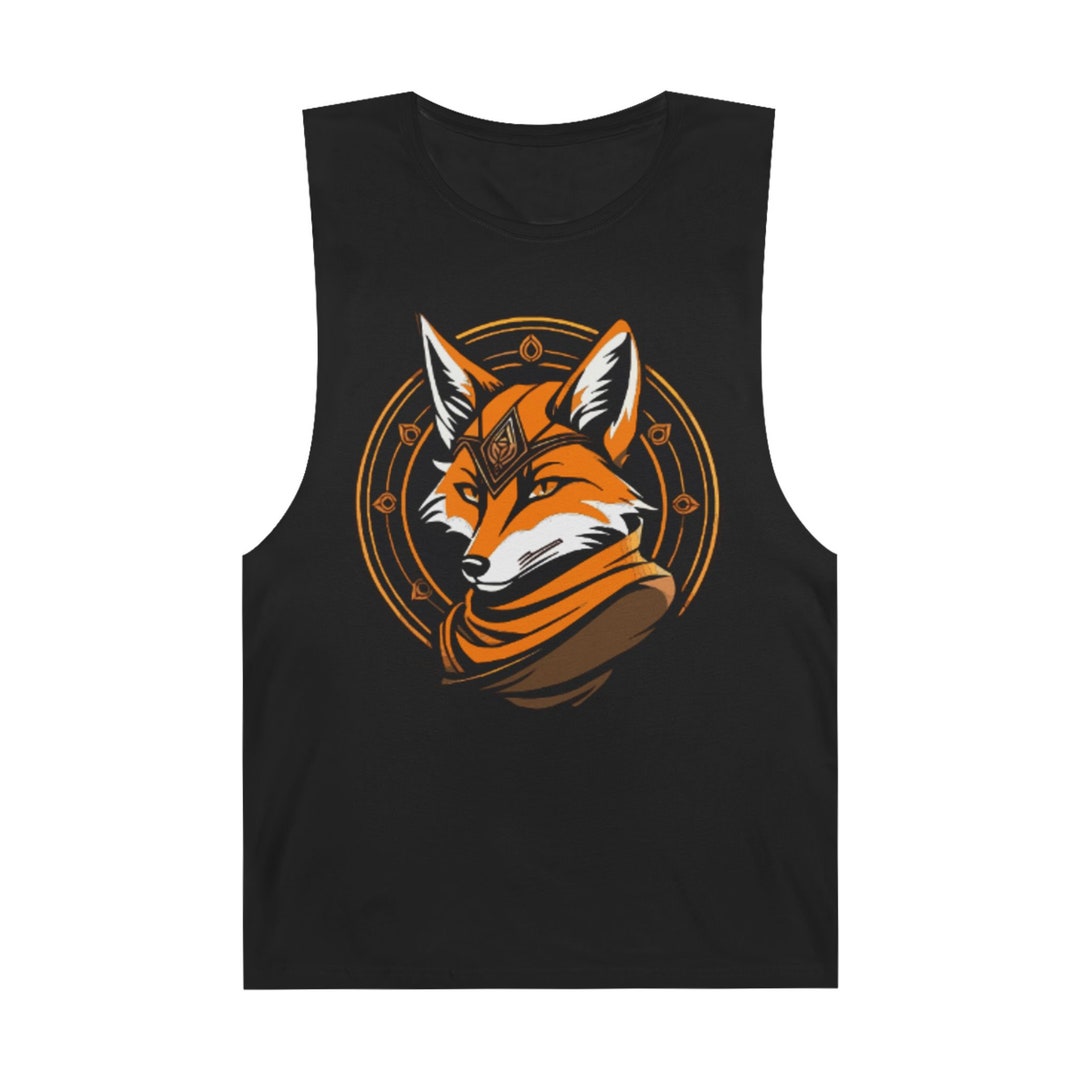 Official Foxphorus Logo front & Font back Black Tank Top T Shirt Fox ...