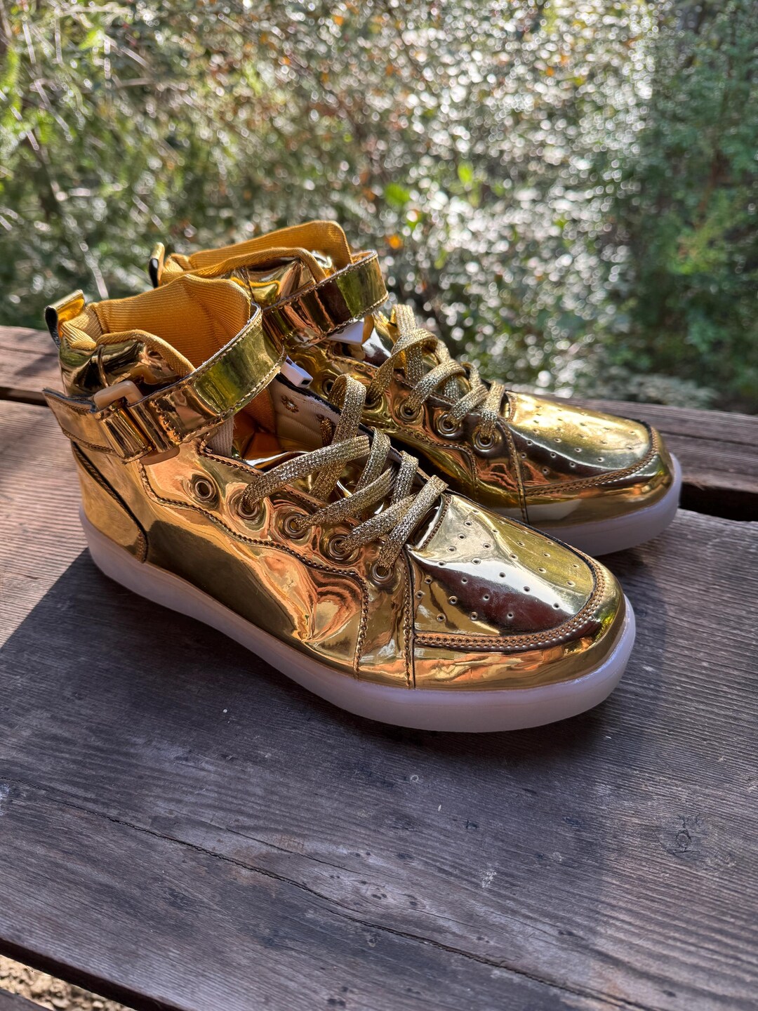 Gold LED Light up Shoes | Size 41 - Etsy