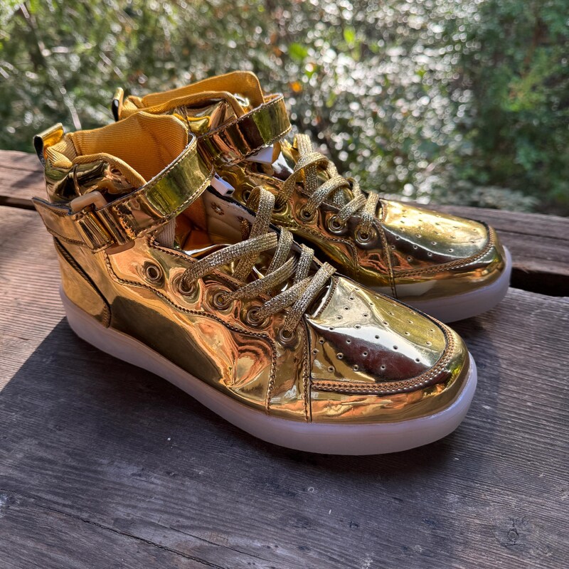 Led Shoes Gold - Etsy